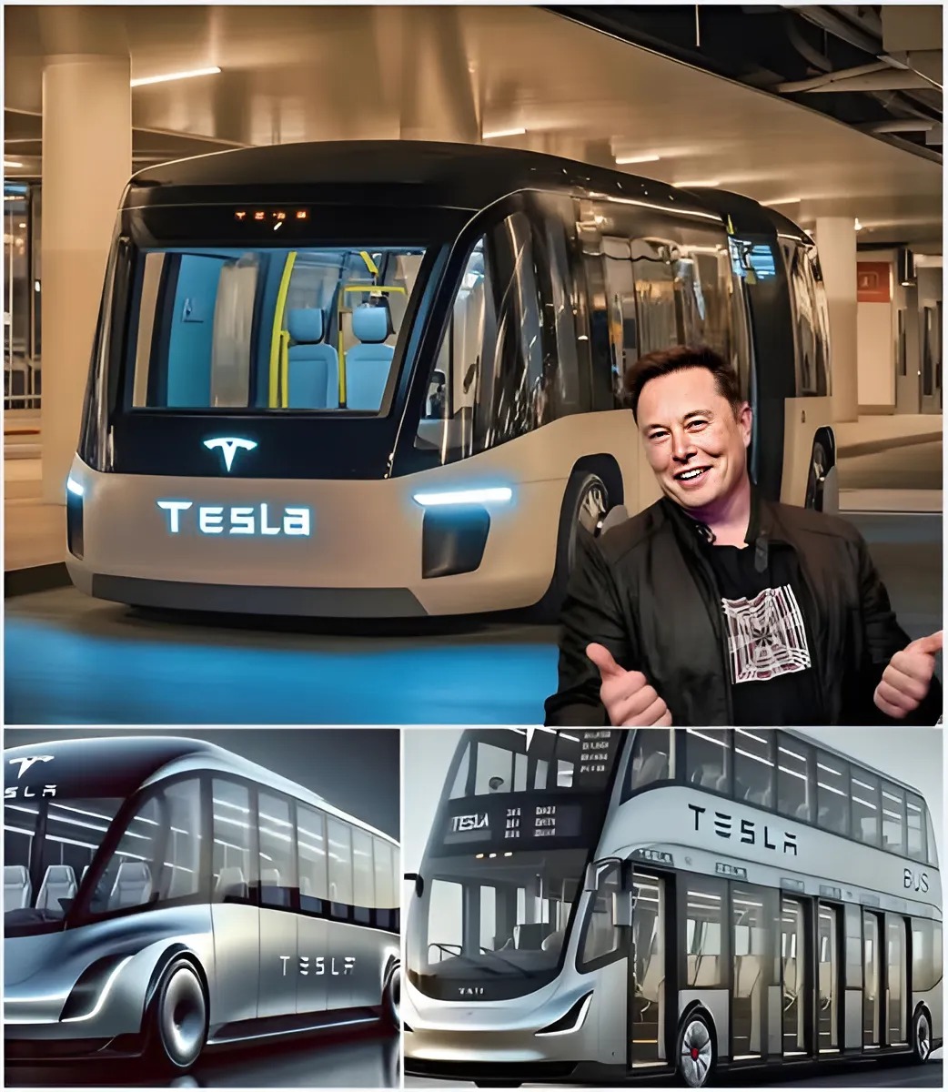 Elon Musk revela una visión asombrosa: el autobús autónomo de Tesla que ...