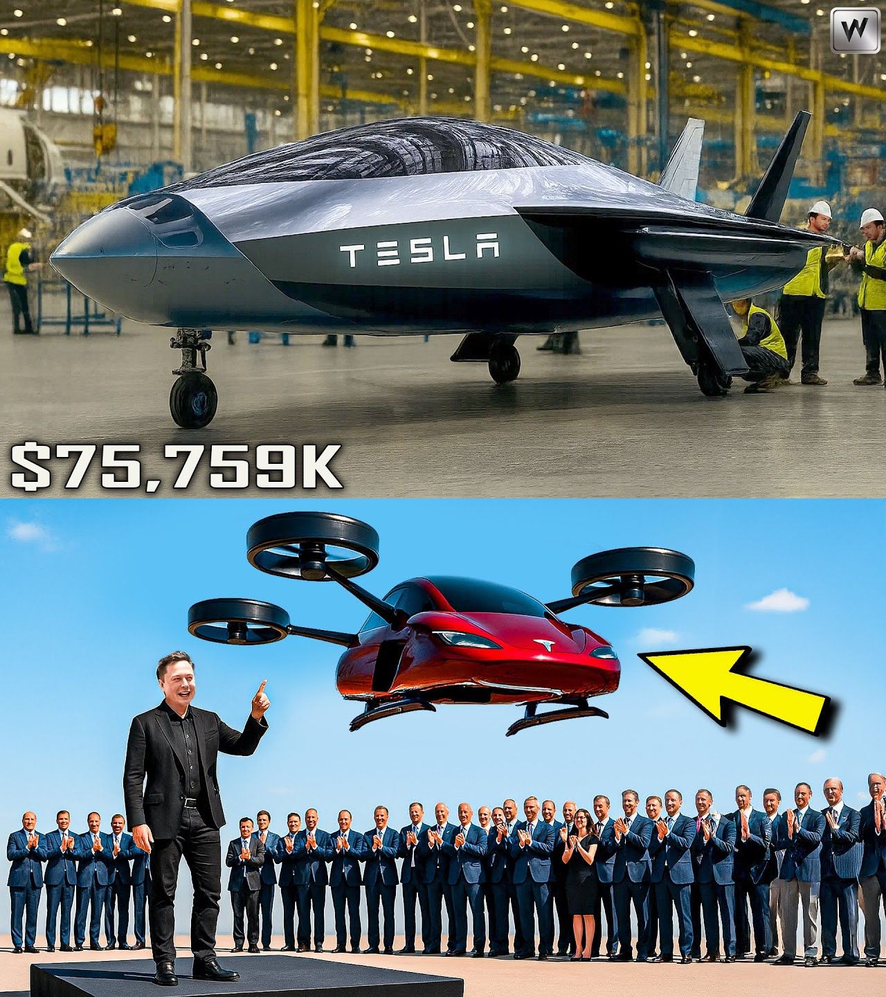 El primer Tesla volador de Elon Musk sorprendió al mundo-md