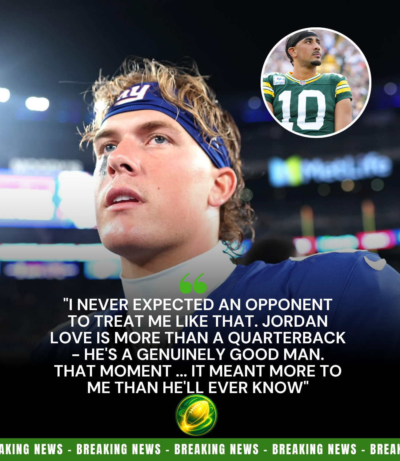 As the Packers celebrated their 27-20 victory, Giants quarterback ...